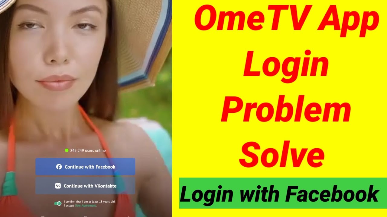 Ometv App Login Problem Solve | Ometv Continue with Facebook - YouTube