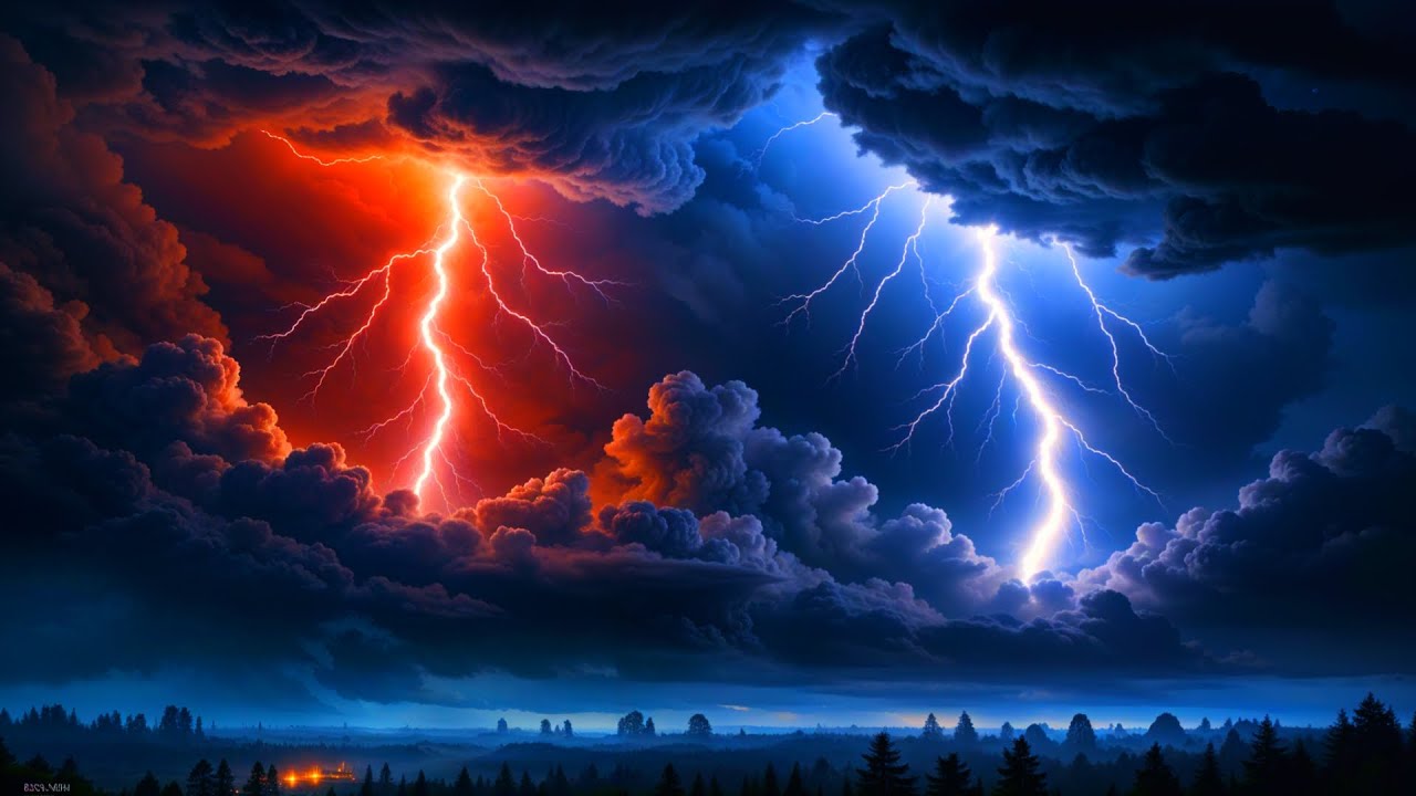 Overcome insomnia to sleep instantly with heavy rain and intense ...