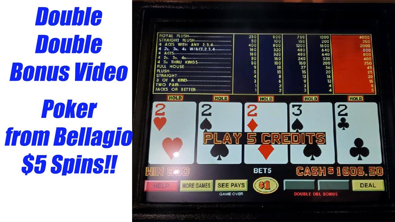 Double Double Bonus Video Poker from Bellagio - YouTube