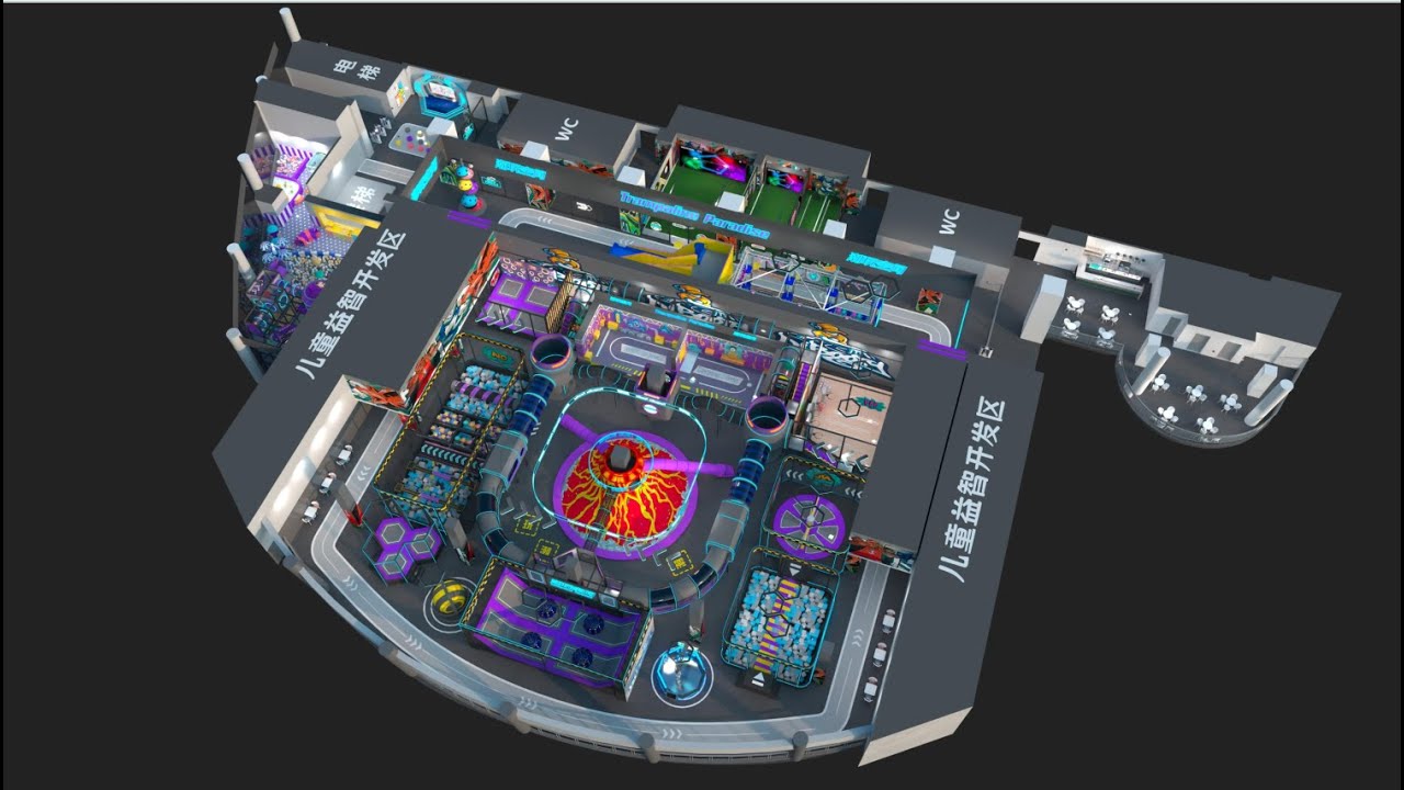 Design Layout and Sections of the Indoor Amusement Park# ...