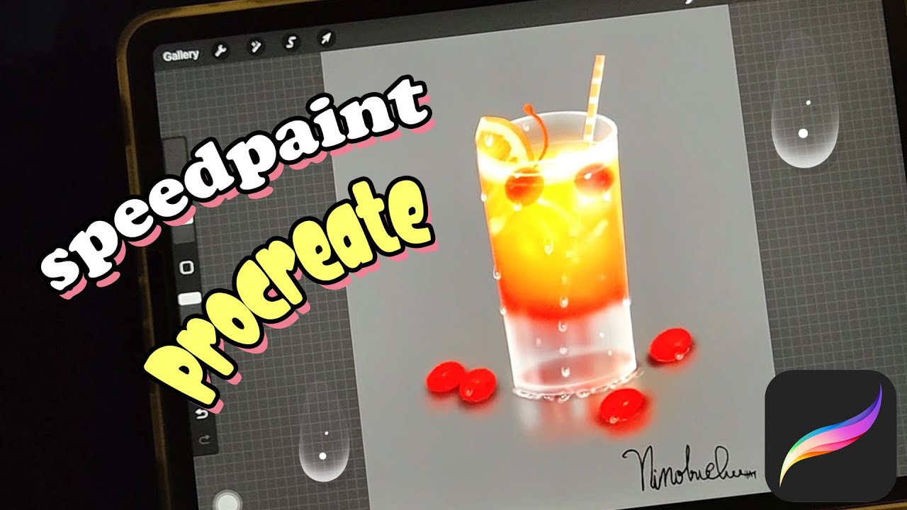 Draw With Me ! 🍹 Fruit cocktail | Procreate Speedpaint - YouTube