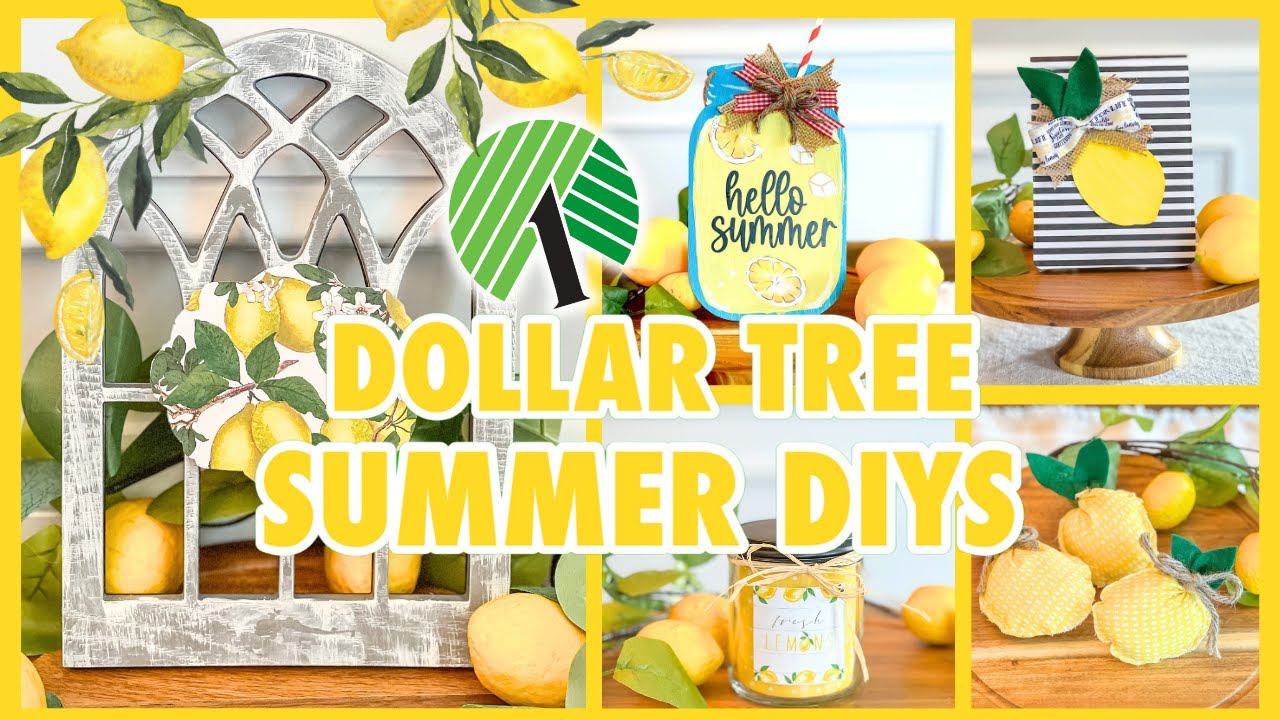 *NEW* 🍋 DIY DOLLAR TREE LEMON DECOR l LEMON DECOR 2024 l FABRIC LEMONS ...
