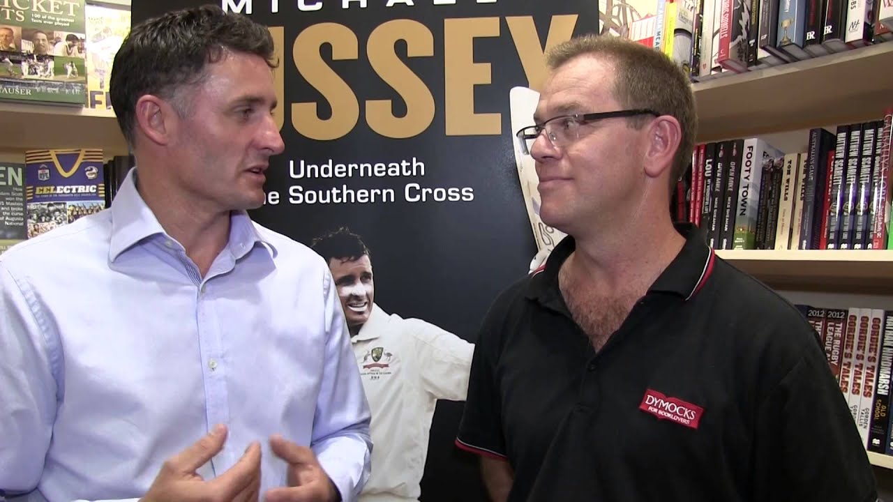 Mike Hussey Dymocks Belconnen In Store Book Signing Oct 18 2013 - YouTube