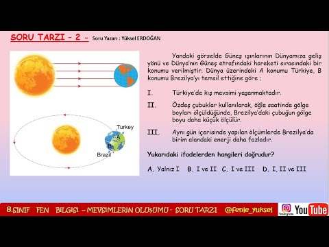 8. Sınıf Fen Bilimleri Mevsimler ve İklim - Mevsimlerin Oluşumu