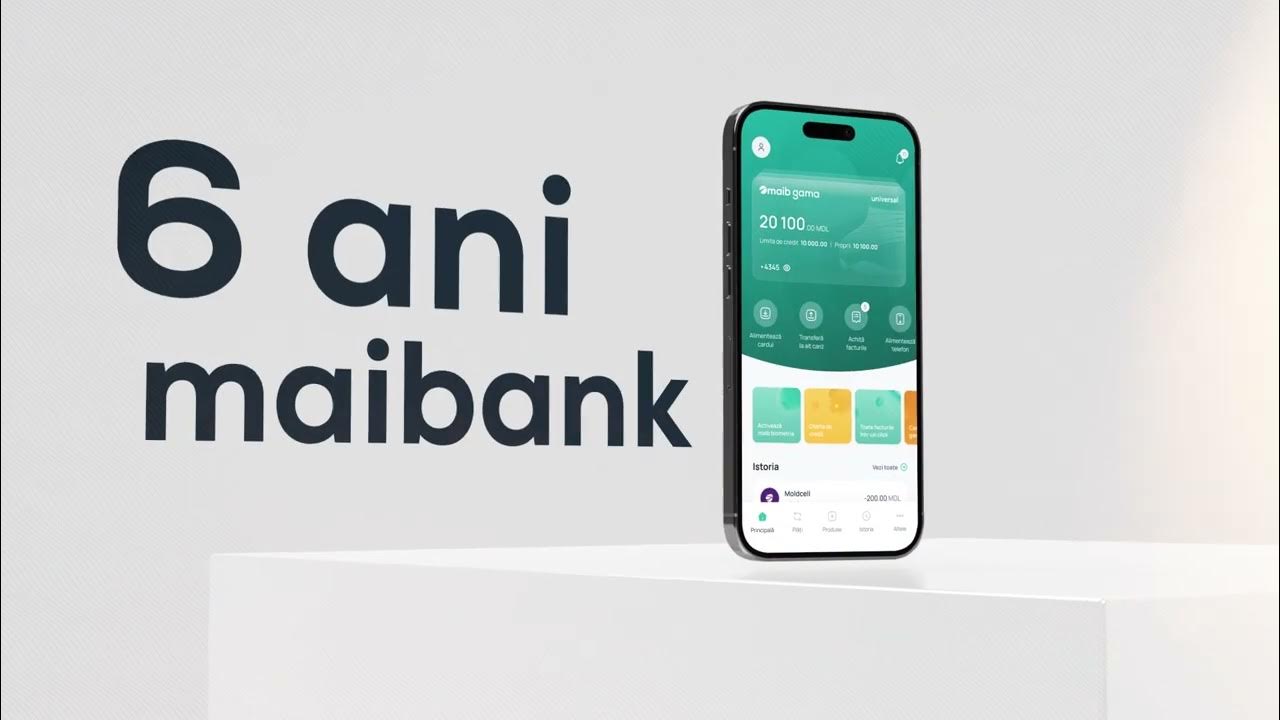 De 6 ani, maibank - de 6 ani, banca ta digitală, mereu alături de tine - YouTube
