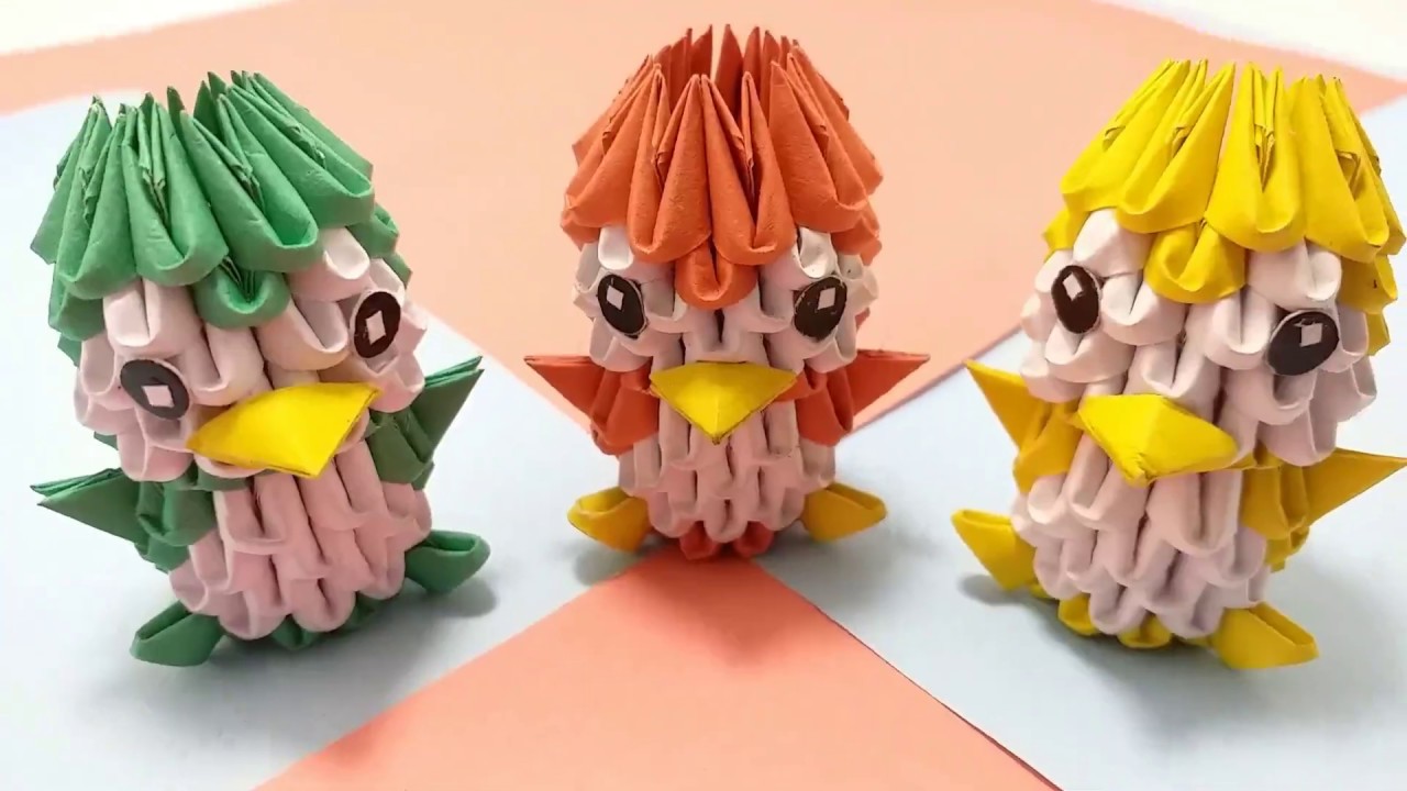 Make 3d origami penguin 2020 | 5Minutes paper craft penguins | Origami ...