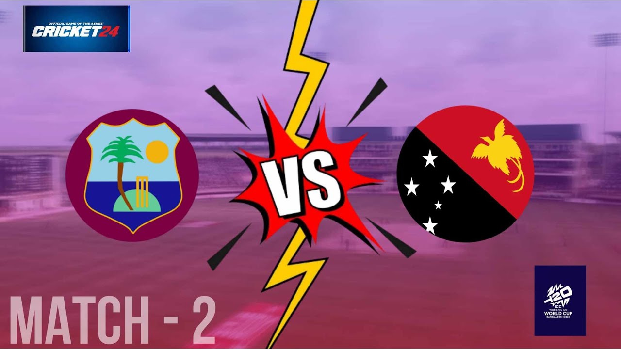 Match 2 - WI vs PNG - Group B | Guyana | ICC T20 World Cup 2024 ...