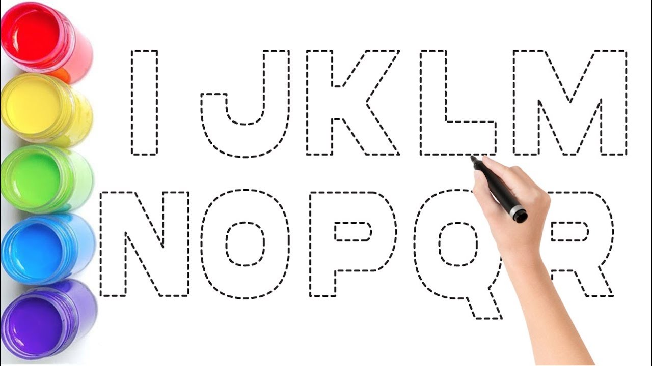 Let's Learn to Draw and Paint IJKLMNOPQR for Kids // Easy Step by Step ...