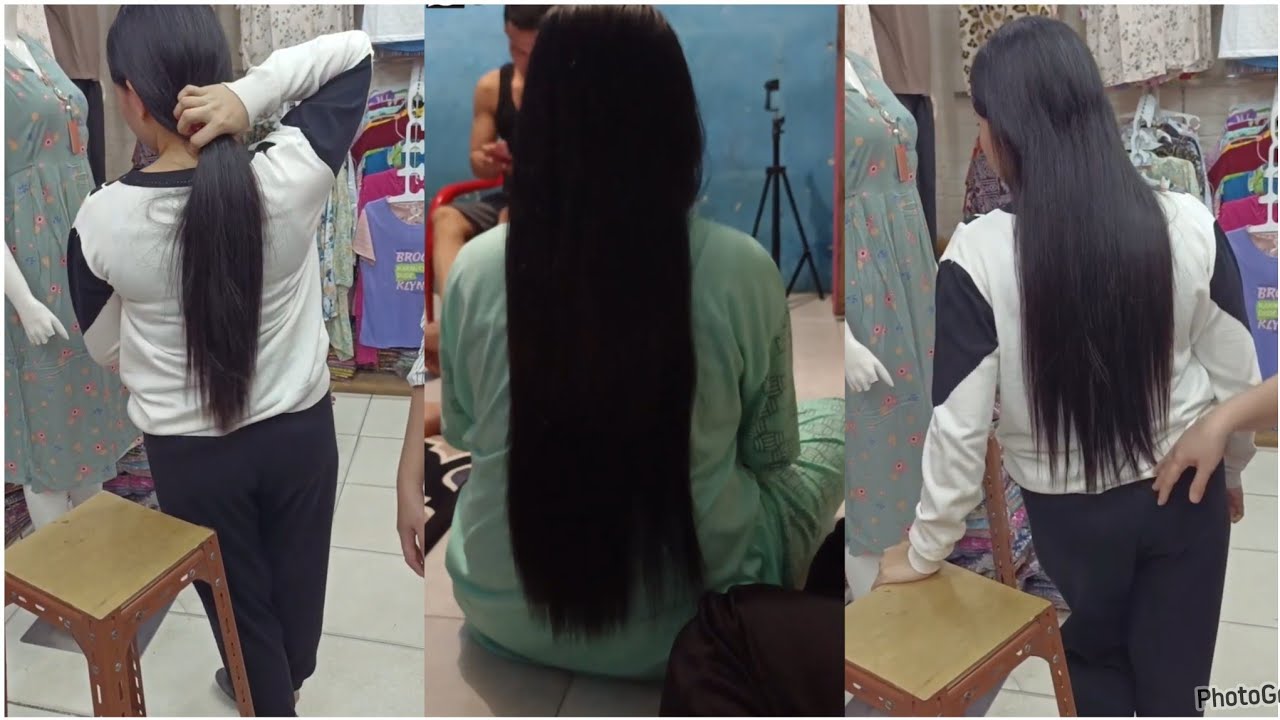 POTONG RAMBUT PANJANG SPG TOKO BAJU CANTIK | LONG TO SHORT HAIRCUT ...