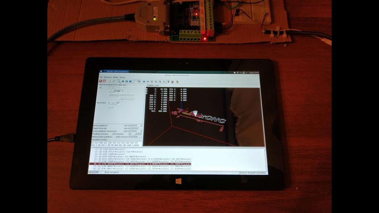 LinuxCNC na tablecie - YouTube
