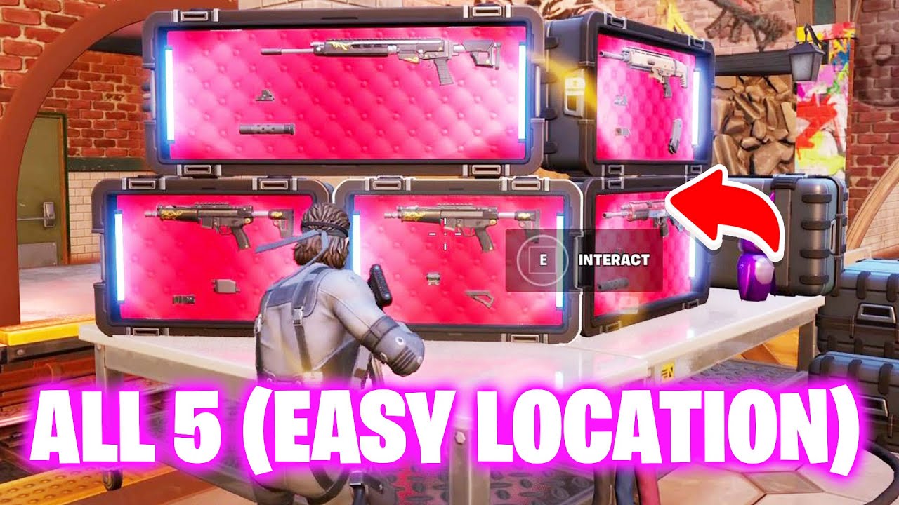 [Easy Location] Search Weapon Cases Fortnite - YouTube