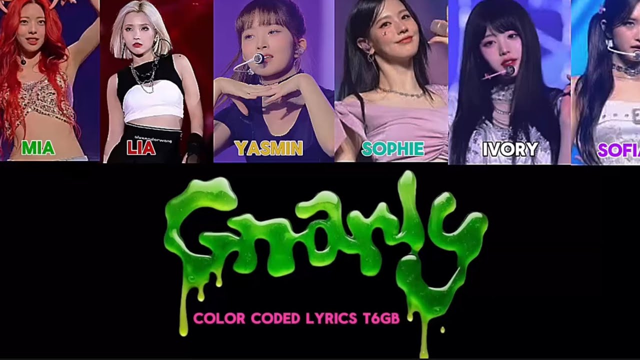 T6GB - ‘Gnarly’ (Clean Ver.) COLOR CODED LYRICS 💚 - YouTube