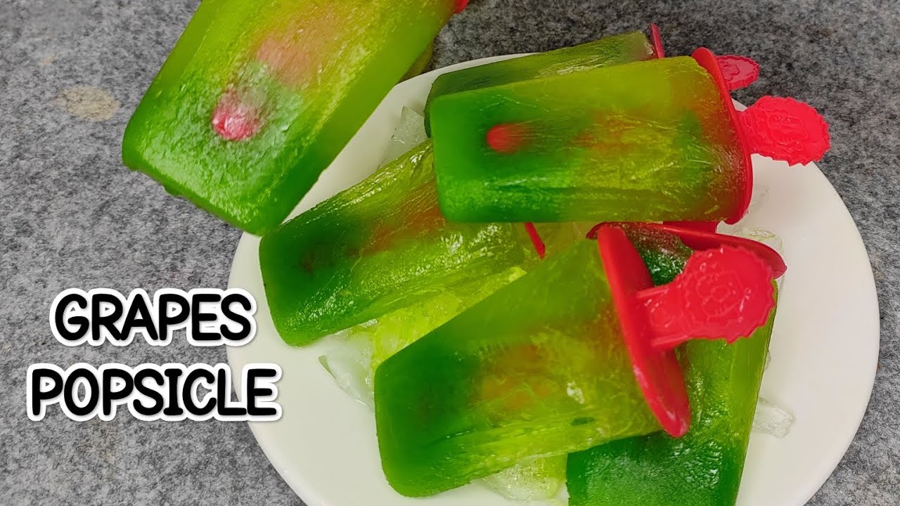 ONLY 3 INGREDIENTS GRAPES POPSICLES RECIPE WITHOUT HEATING || अंगूर की ...