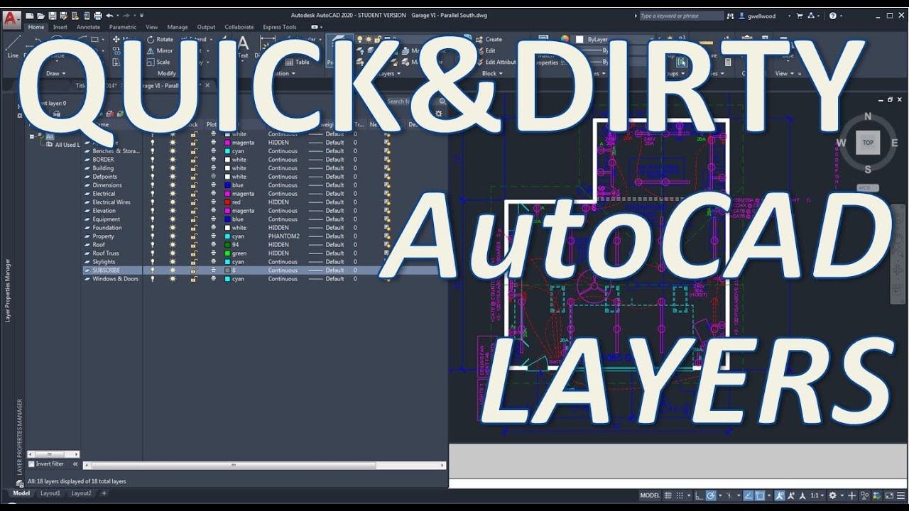QUICK & DIRTY: AutoCAD - Layers - YouTube