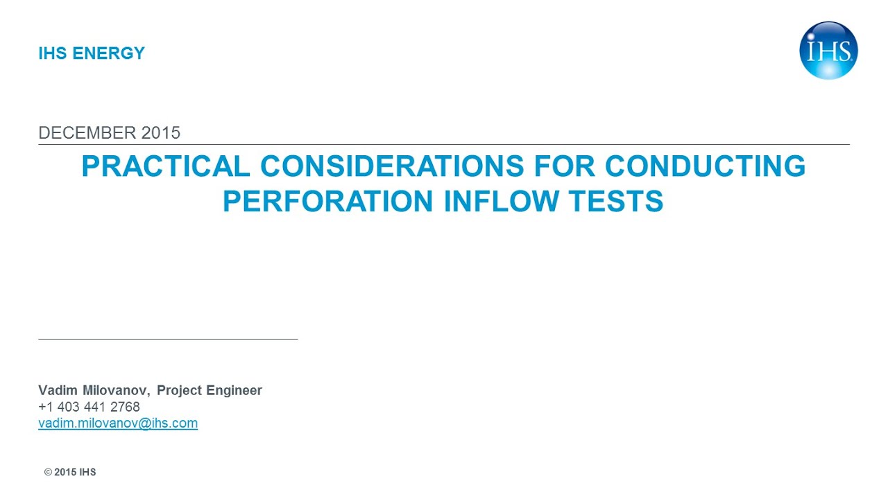 Practical Considerations for Conducting Perforation Inflow Tests - YouTube