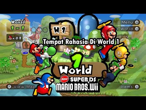 World 1 Map - New Super Mario Bros. Wii di android offline - YouTube