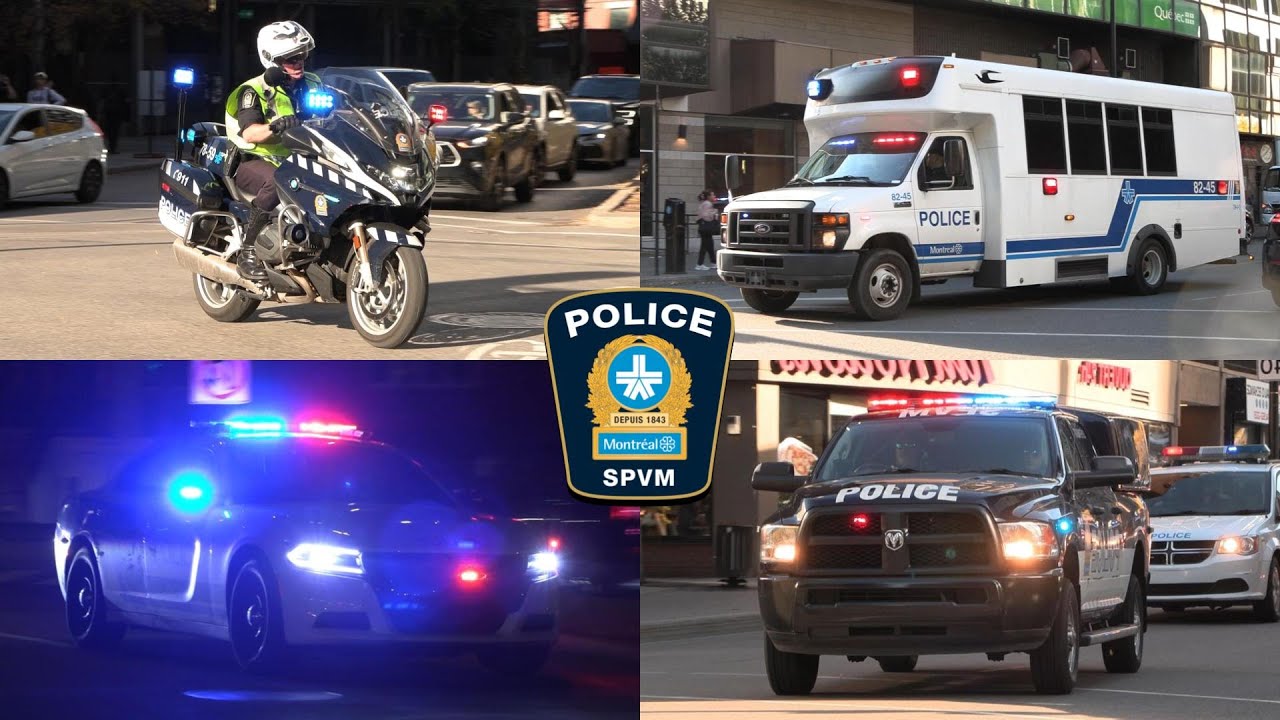 Montréal | Police Department Patrol Cars Responding Code 3 (Compilation ...