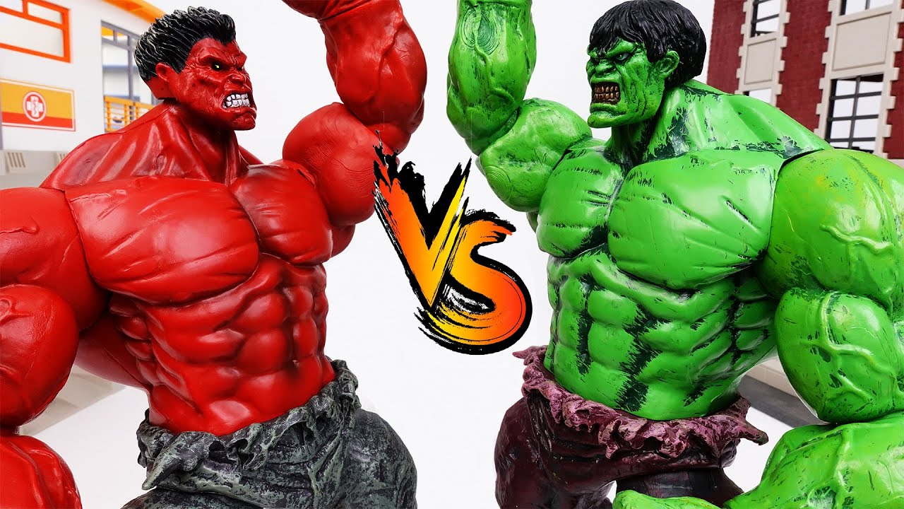 Scary Red Hulk Escaped~! Red Hulk VS Incredible Hulk #ToyMartTV - YouTube