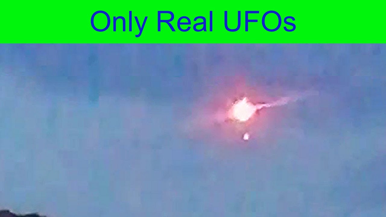 A bright red UFO drops a smaller orb and disappears. Belgrade, Serbia ...