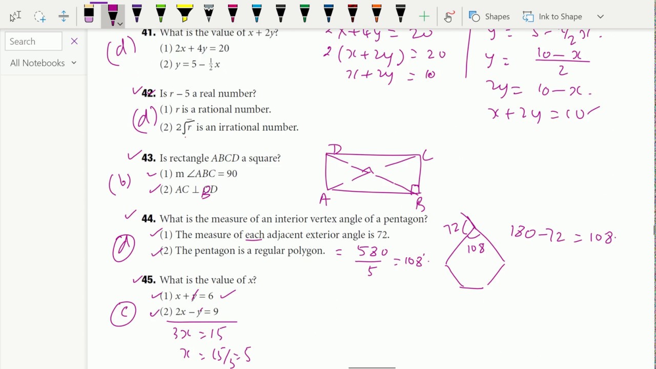 GMAT : - ( Quantitative practice test ; Data sufficiency ) - 7. - YouTube