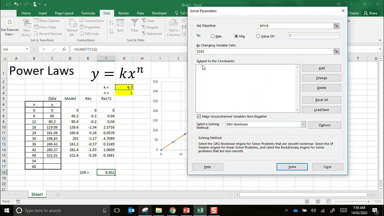 Power Law Models in Excel - YouTube