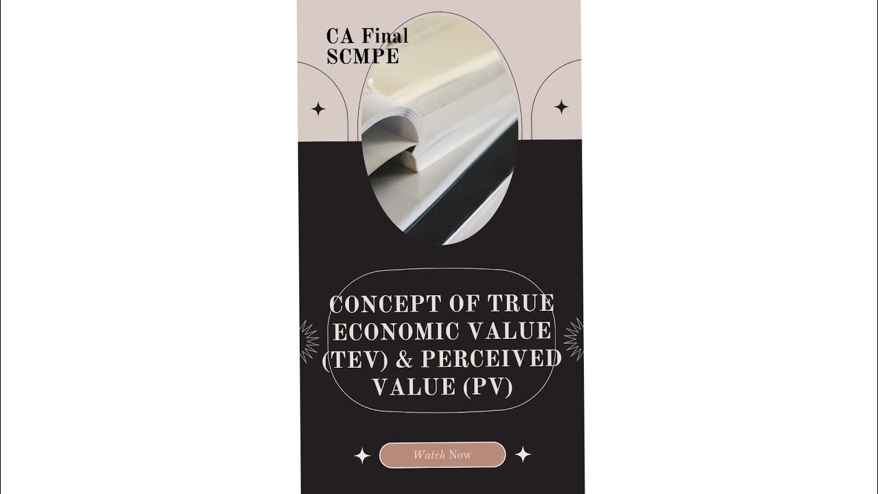 🔴Prt-1_Concept of TEV_True Economic Value & PV_ Perceived value # ...