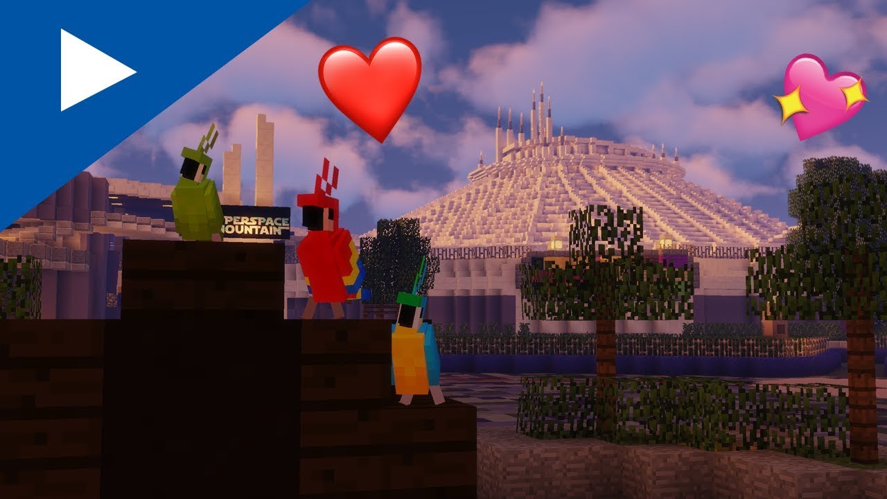 Wholesome Minecraft Parrots Dancing (in Disneyland) - YouTube