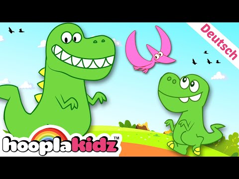 Dinosaurierlied | Kinderreime | T-Rex-Dinosaurier | Tierisches Lied | HooplaKidz Deutsch