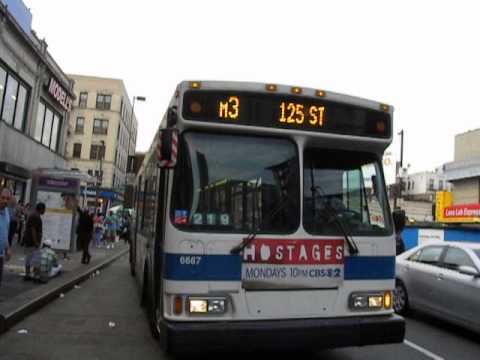 MTA New York City Bus Orion VII HEV 6667 on the M3 (125 Street short ...
