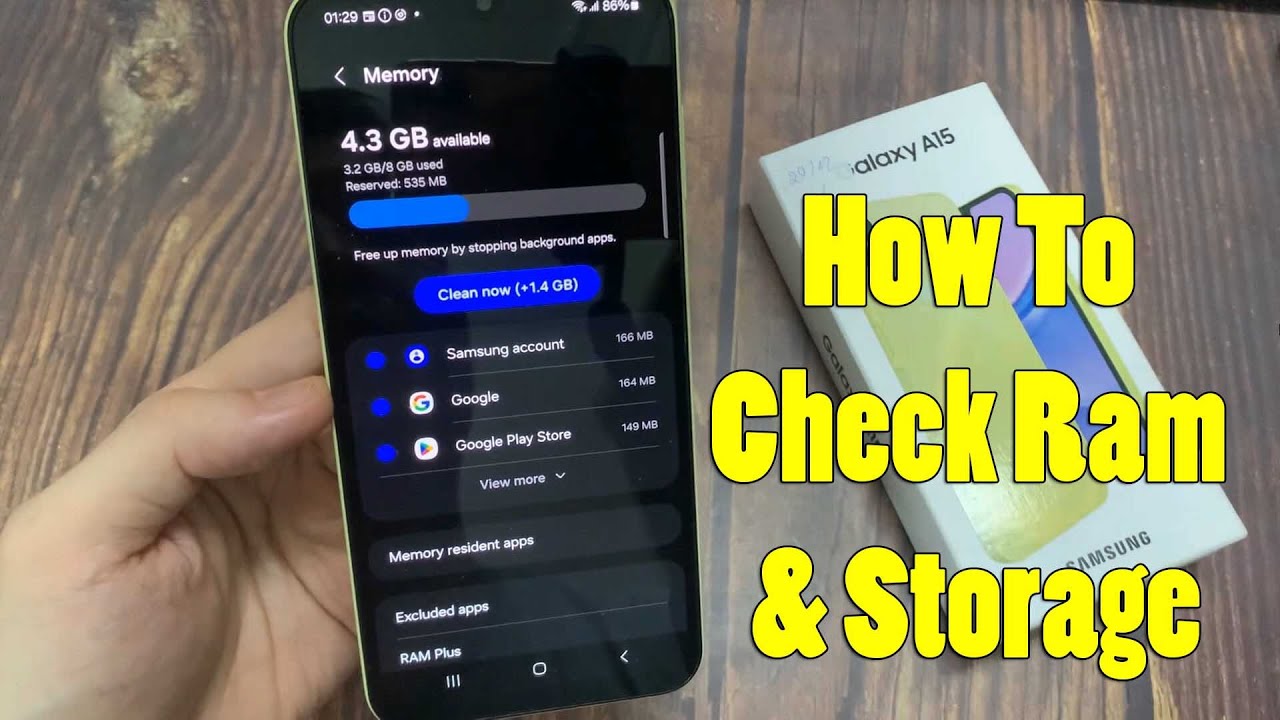 Samsung Galaxy A15: How To Check Ram and Storage - YouTube