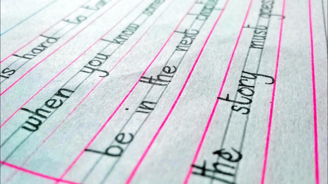 English Simple handwriting sentence | Satisfying | - YouTube