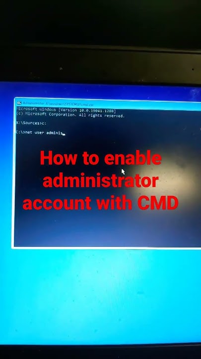 How to enable administrator account with CMD - YouTube