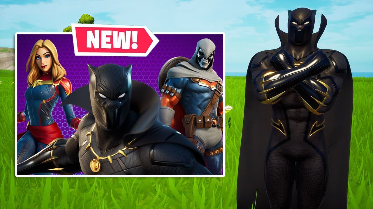 New BLACK PANTHER | CAPTAIN MARVEL | TASKMASTER Gameplay in Fortnite ...