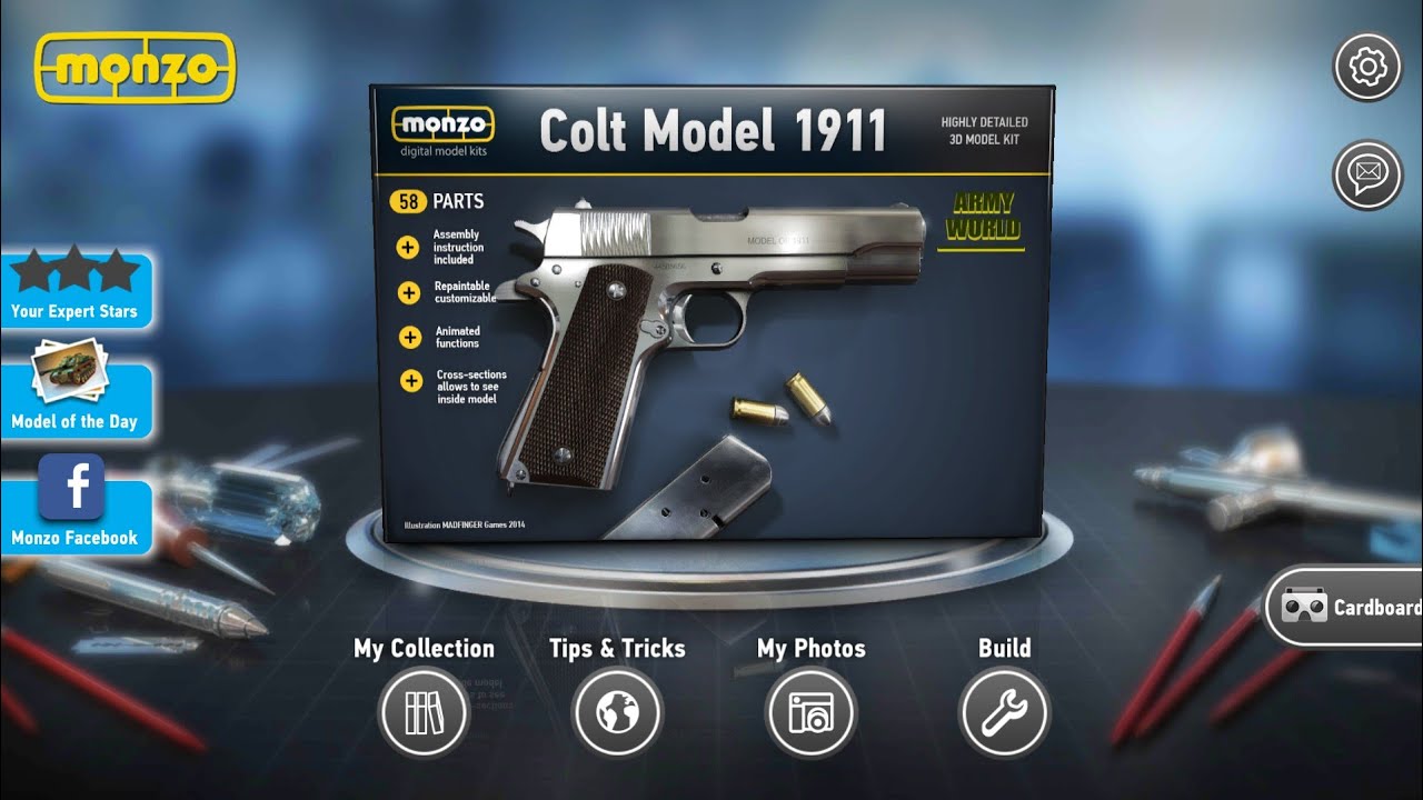 Monzo gameplay building Colt Model 1911 - YouTube