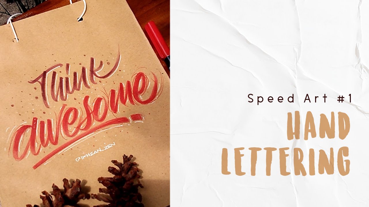 Hand Lettering on Paper Bag | Speed Art #1 - YouTube