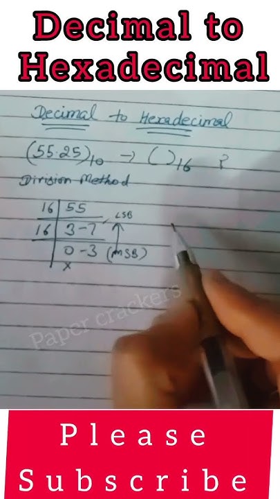 How to convert decimal to hexadecimal #basiccomputer #computerbasics # ...