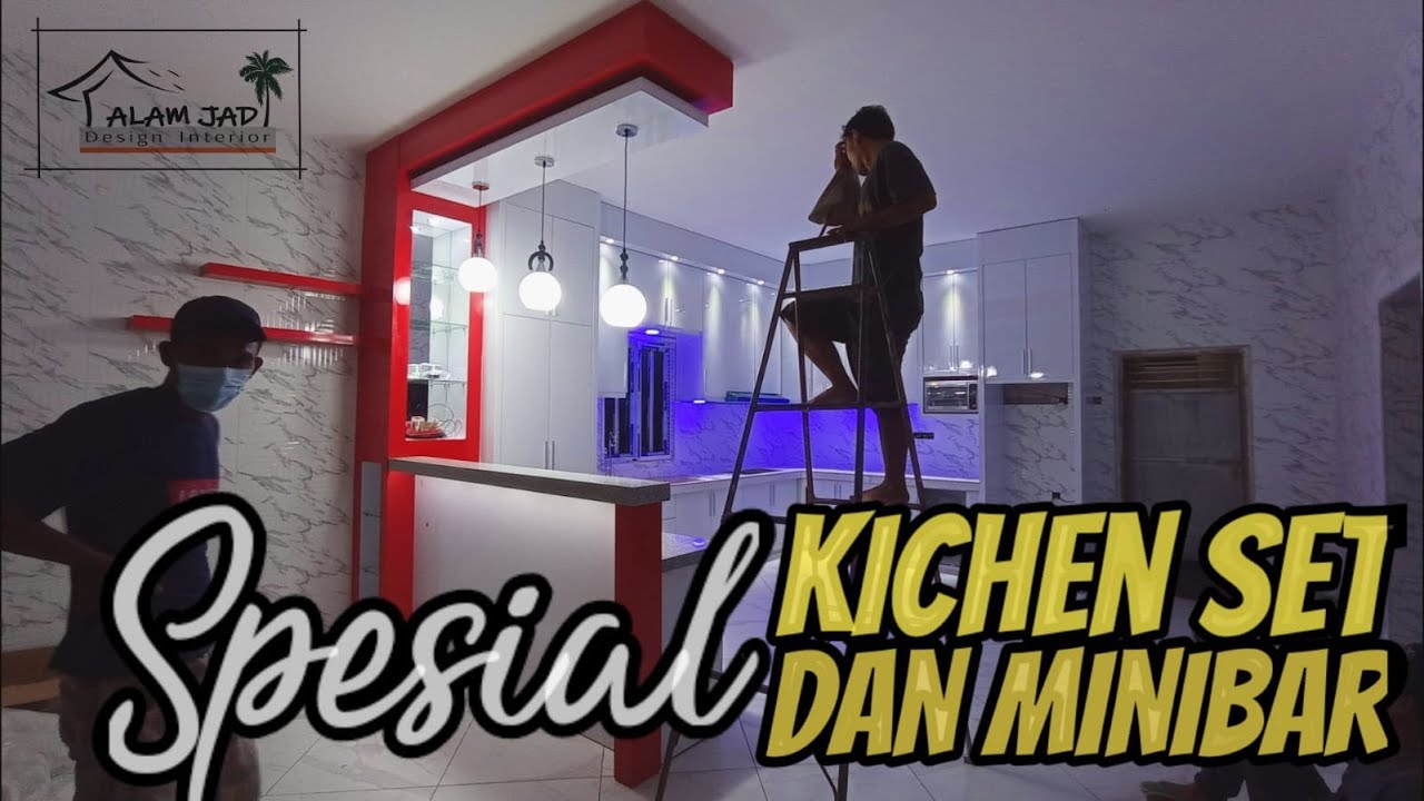 Design kitchen set dan mini bar terbaru//alam jadi interior - YouTube