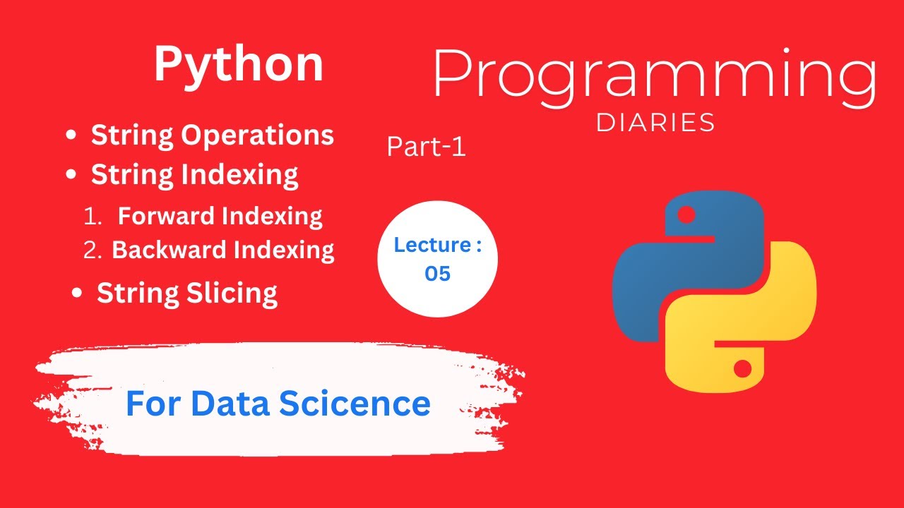 Python For Data Science | String Indexing In Python Part One | Python ...