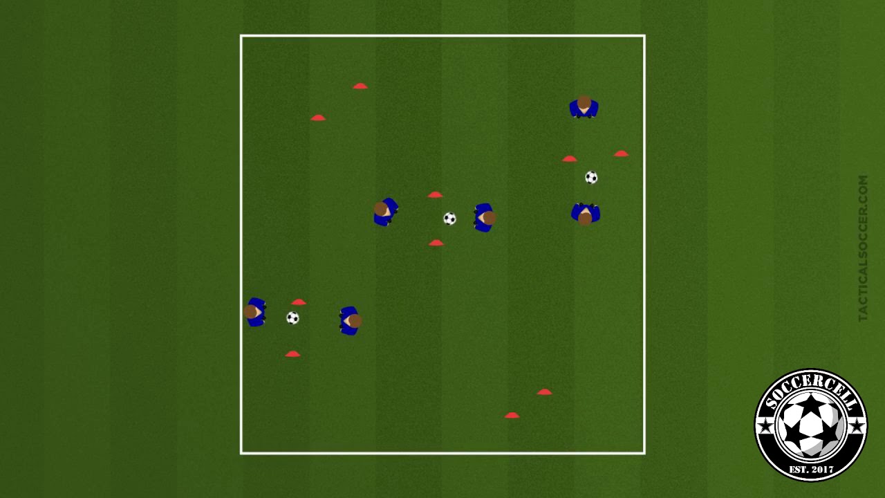 Soccer Drill : Passing Gate Exercise - YouTube