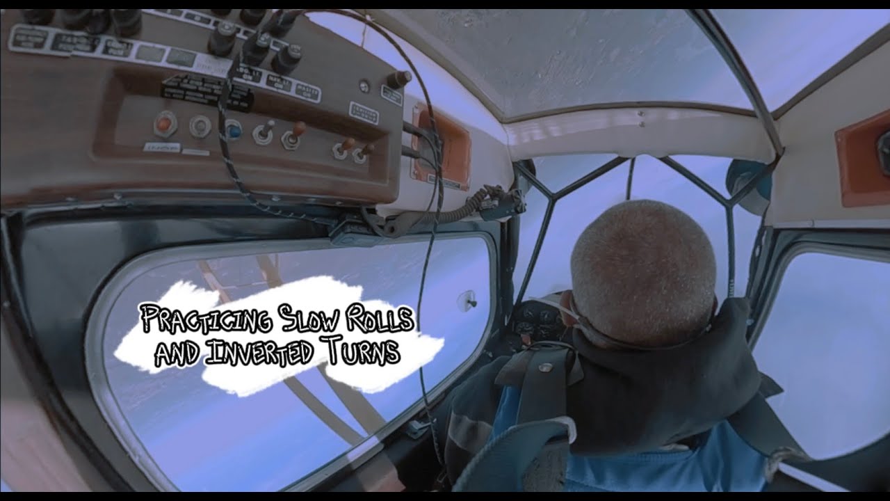 Practicing slow rolls and inverted turns - YouTube