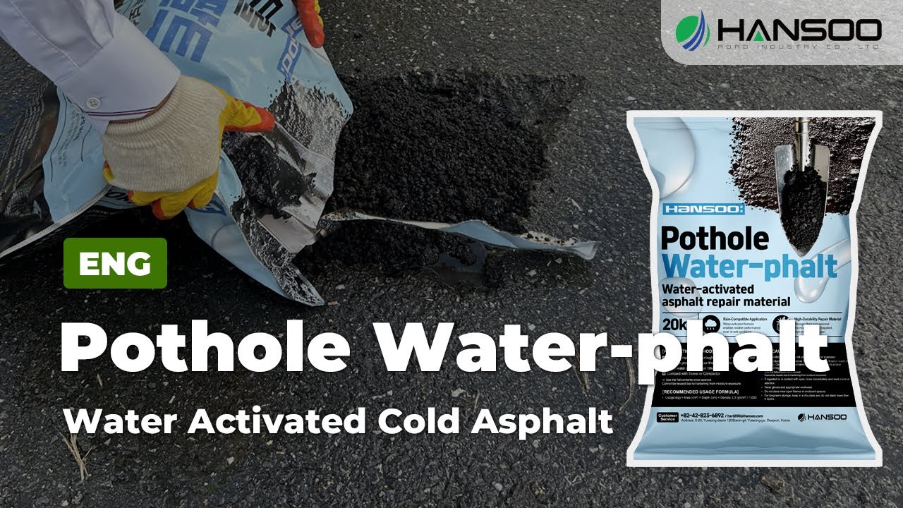 [ENG] Pothole Repair That Works Even in the Rain | Water-Activated ...