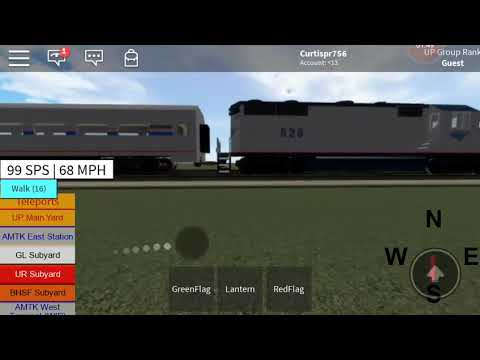 Roblox pacing Amtrak Train To Union Pacific Mainline - YouTube