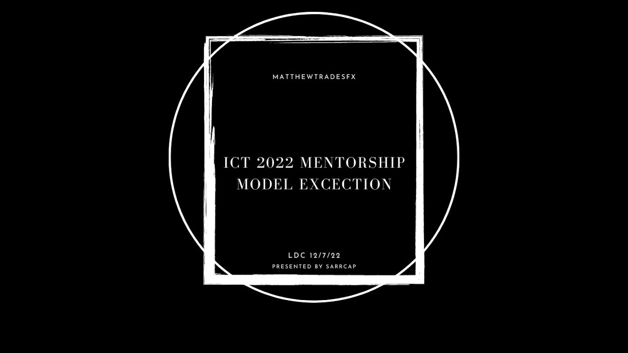 This Is how you should be trading the ICT 2022 Mentorship Model (Trade ...