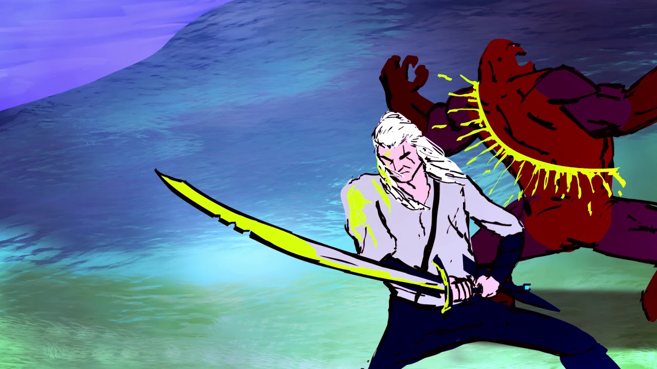 Witcher Slash 2D Animation - YouTube