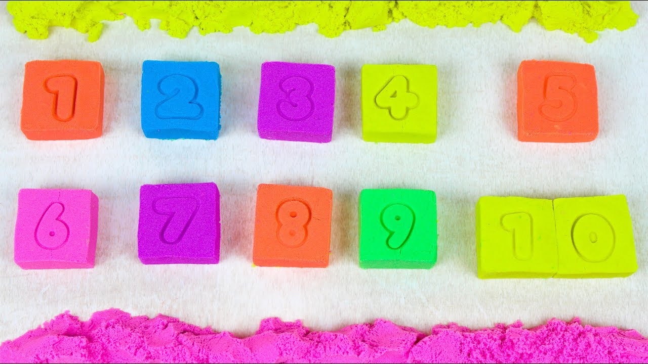 Learn Numbers 1-40 With Kinetic sand & Colors for Children - Rainbow ...