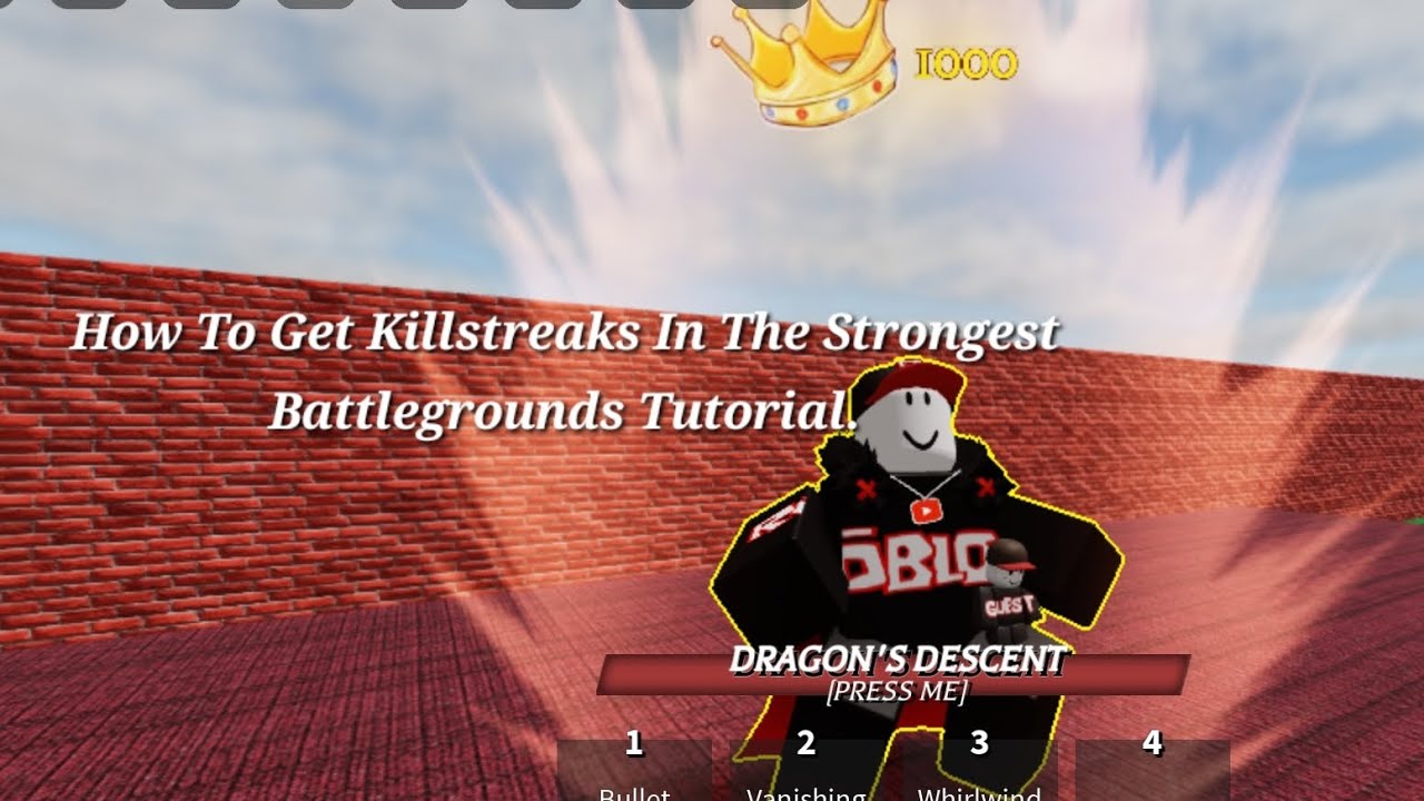 How To Get Killstreak IN The Strongest battlegrounds Tutorial [Fighting ...