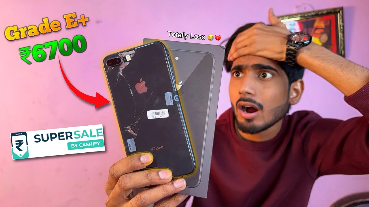 Unboxing iphone 8 plus 64gb ₹6700🤯🔥| Grade E+ | Refurbished iphone | Cashify Supersale | Full ...