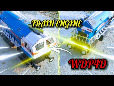 WDP4D locomotive engine model||made with cardboard by Subhankar Deb ...