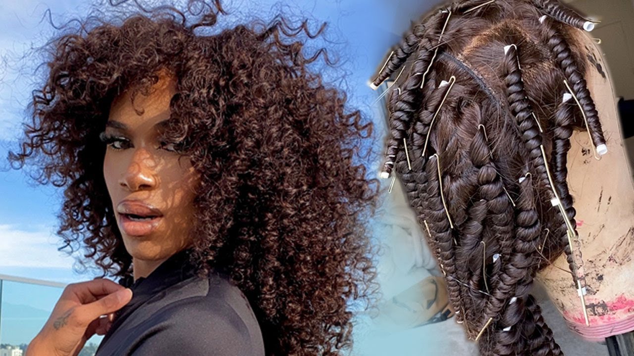 HOW I MADE A CURLY AFRO WIG USING PLASTIC STRAWS... | Alfred Lewis lll ...