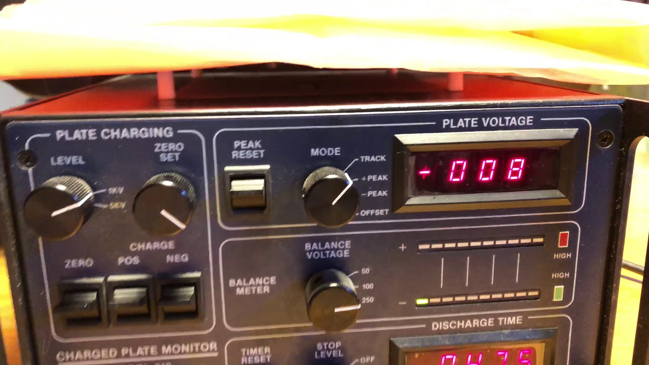 Charged Plate Monitor Test on antistatic bag - YouTube